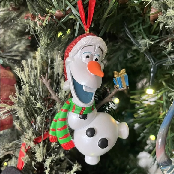 Disney | Holiday | Disney Parks Ornament 26 Frozen Glitter Olaf Santa ...